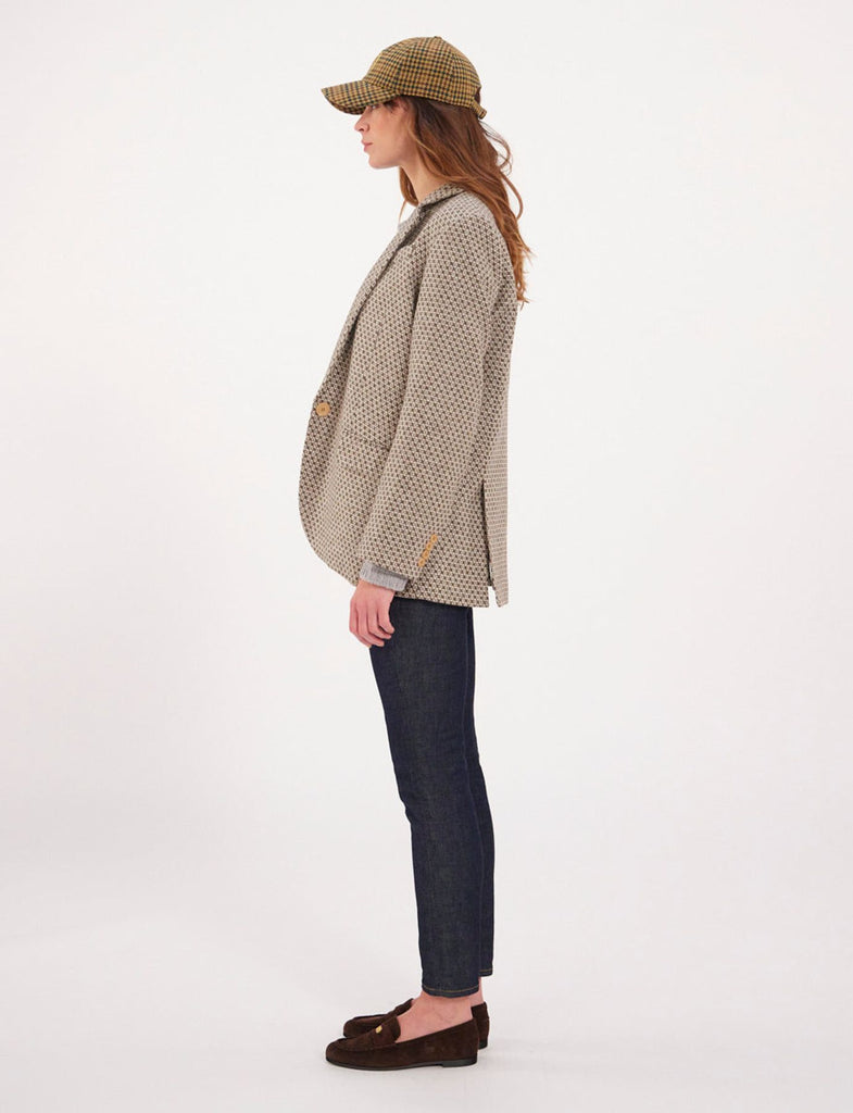Bruna jacket in brown/unclean wool - Ines de la Fressange Paris