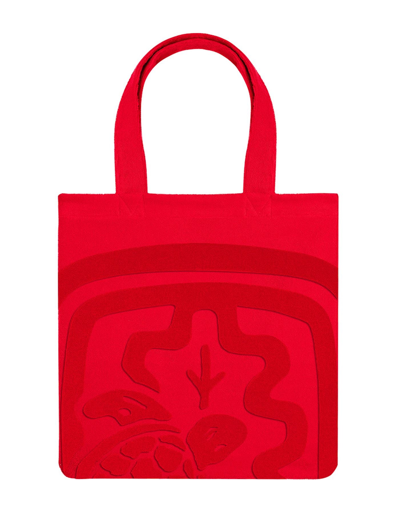 Boudoir, Terry tote bag, Ines x Vilebrequin, poppy red